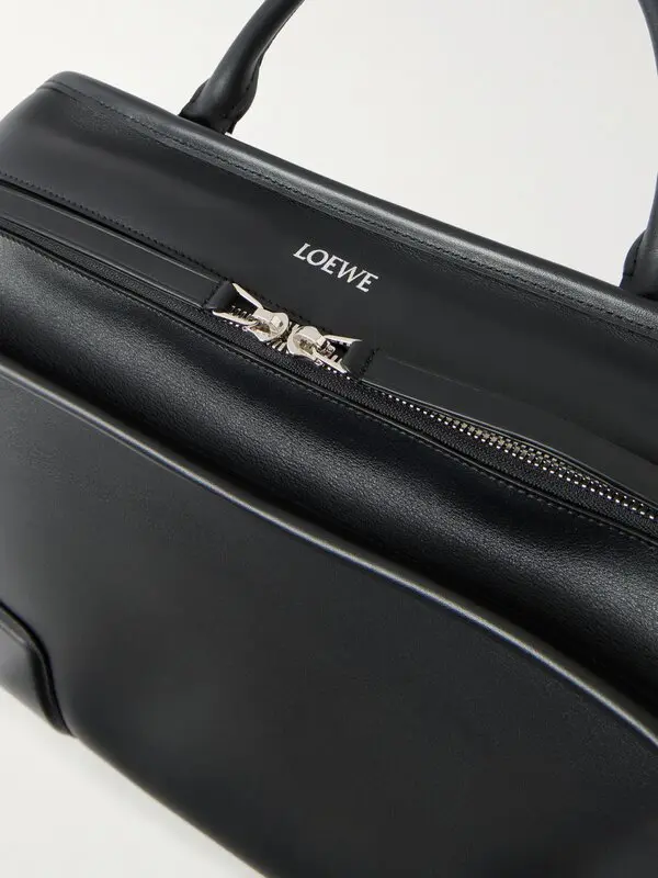 Loewe Amazona 180 Large Leather Shoulder Bag - Black