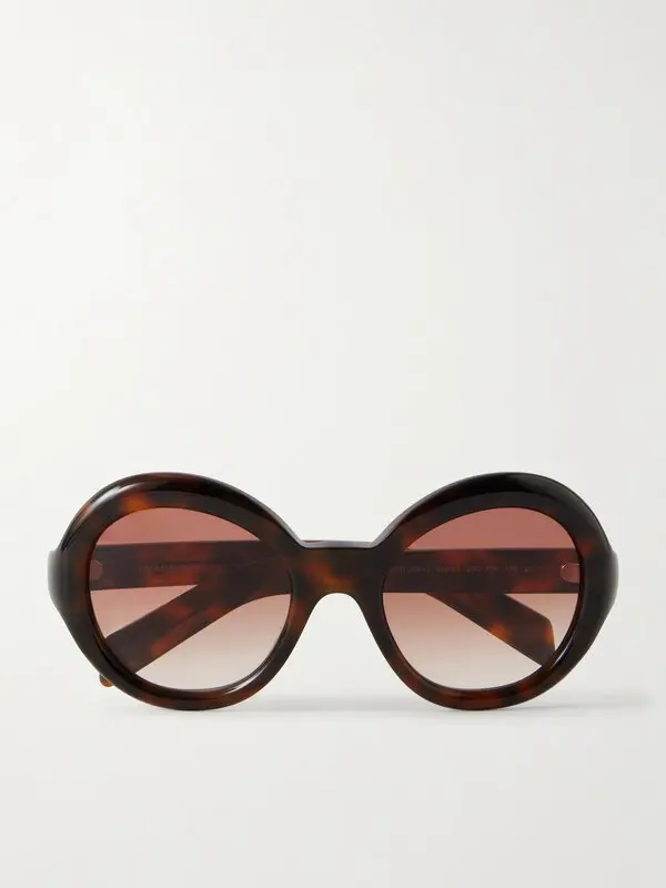 Prada Round-frame Acetate Sunglasses - Tortoiseshell