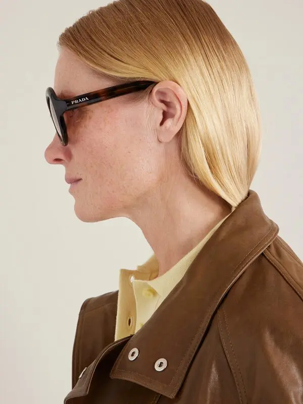 Prada Round-frame Acetate Sunglasses - Tortoiseshell