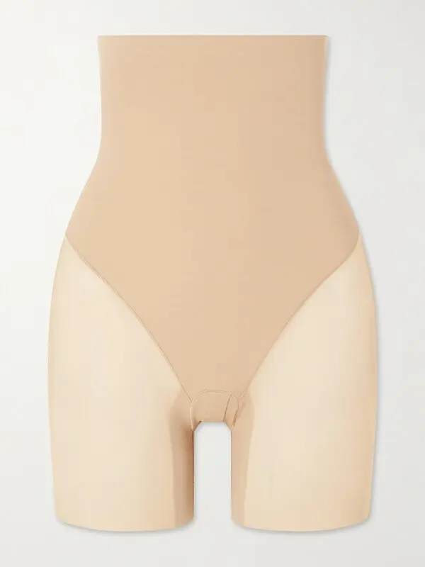 SKIMS Mesh-trimmed Jersey Thigh - Neutrals