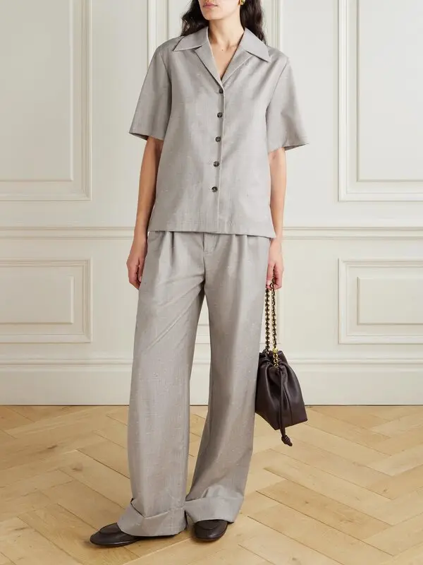 Loulou De Saison Boa Wool And Silk-blend Shirt
