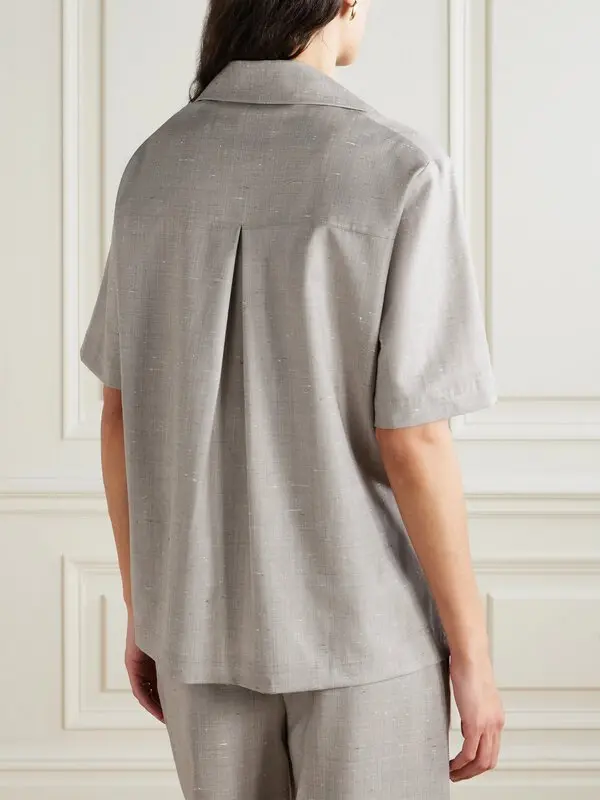 Loulou De Saison Boa Wool And Silk-blend Shirt