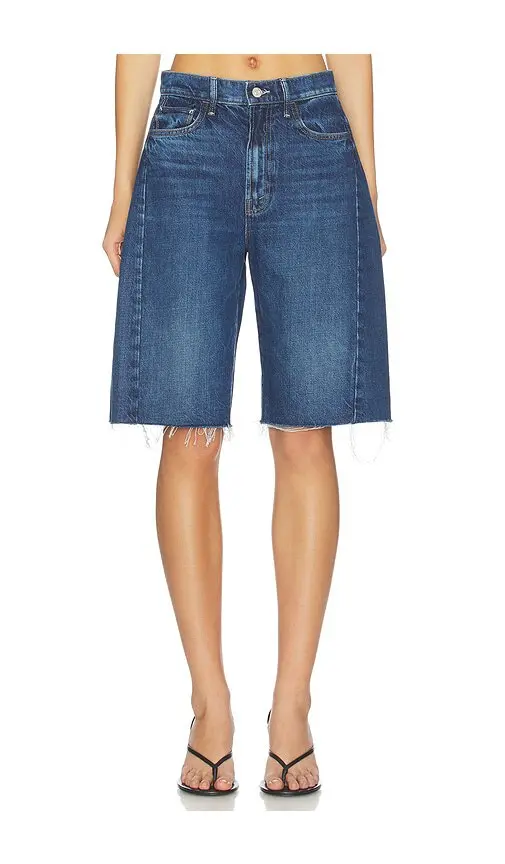 MOTHER The Half-pipe Bermuda Fray Short - Blue