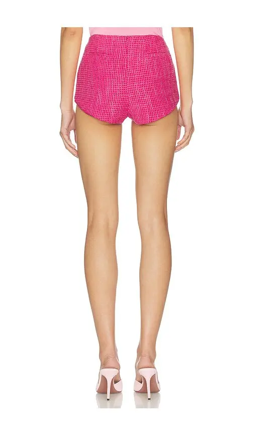 MILKWHITE Tweed Shorts - Fuchsia