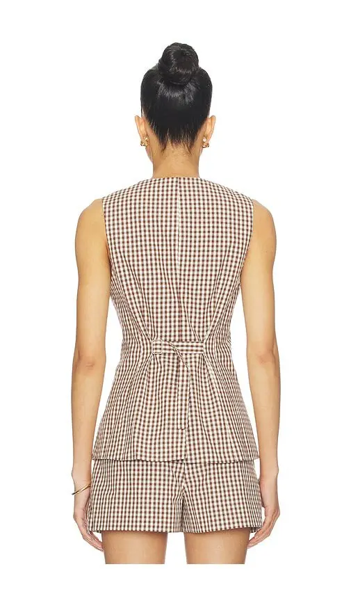 Astr The Label Checked Waistcoat