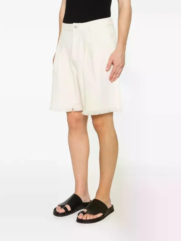 BRAM’S FRUIT Pleated Fringed Shorts