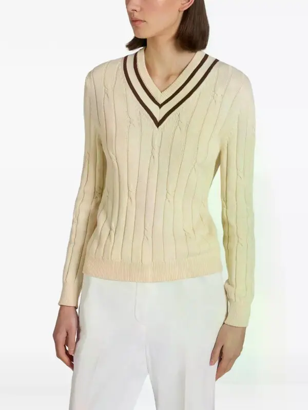 SLOWEAR Braided V-neck Sweater