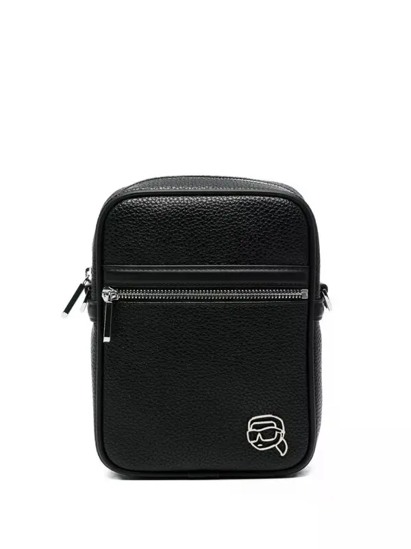 Karl Lagerfeld Logo Crossbody Bag - Black