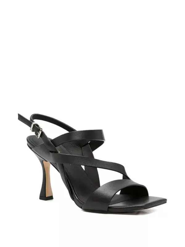 BRUNO PREMI Margot Strappy Leather Sandals - Black