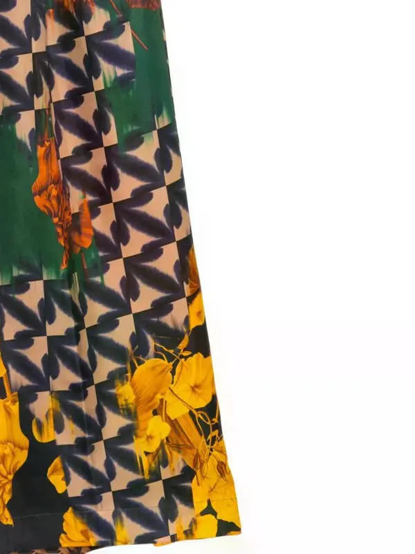 Biyan Printed Silk Trousers
