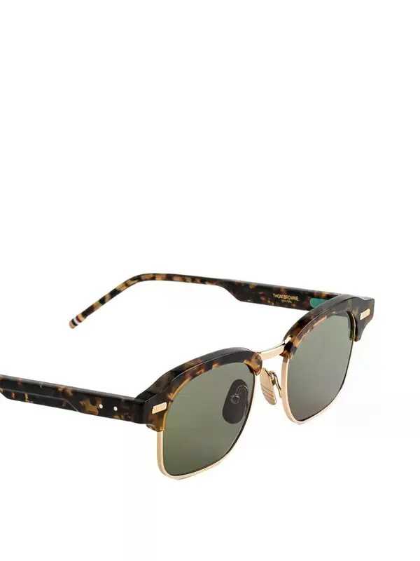 Thom Browne Tortoiseshell Pattern Square Frame Sunglasses - Brown