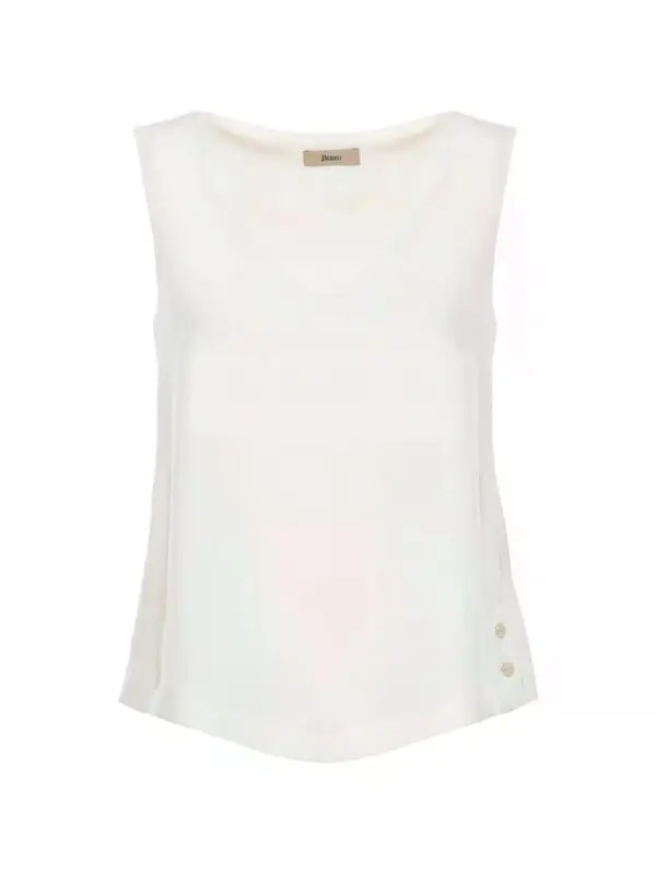 Herno Sleeveless Vest With Button Detail - Neutrals