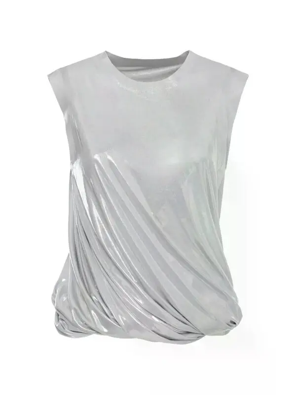 Norma Kamali Draped Vest - Silver