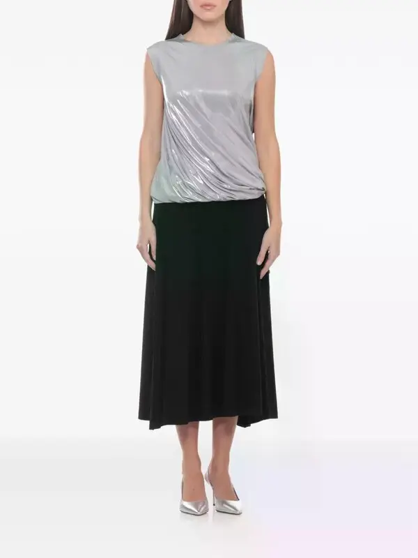 Norma Kamali Draped Vest - Silver
