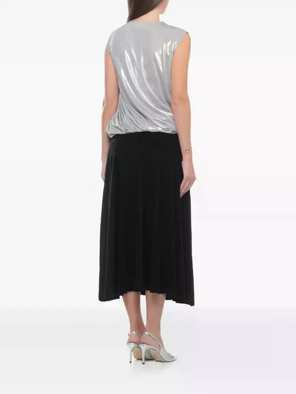 Norma Kamali Draped Vest - Silver