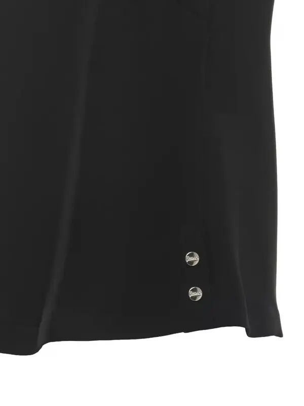 Herno V-neck Sleeveless Blouse With Button Detail - Black