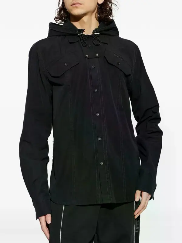 Off-White Hooded Chest-pocket Shirt