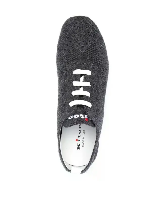 Kiton Knitted Low-top Sneakers - Grey