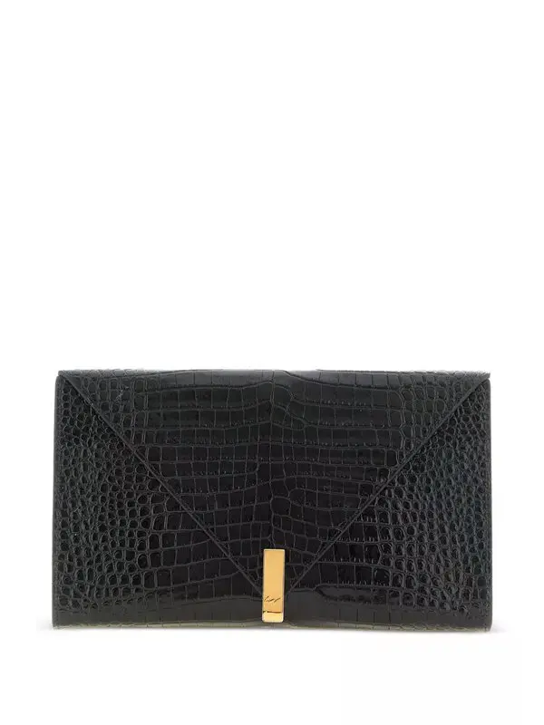 GIUSEPPE ZANOTTI Croc-print Envelope Clutch