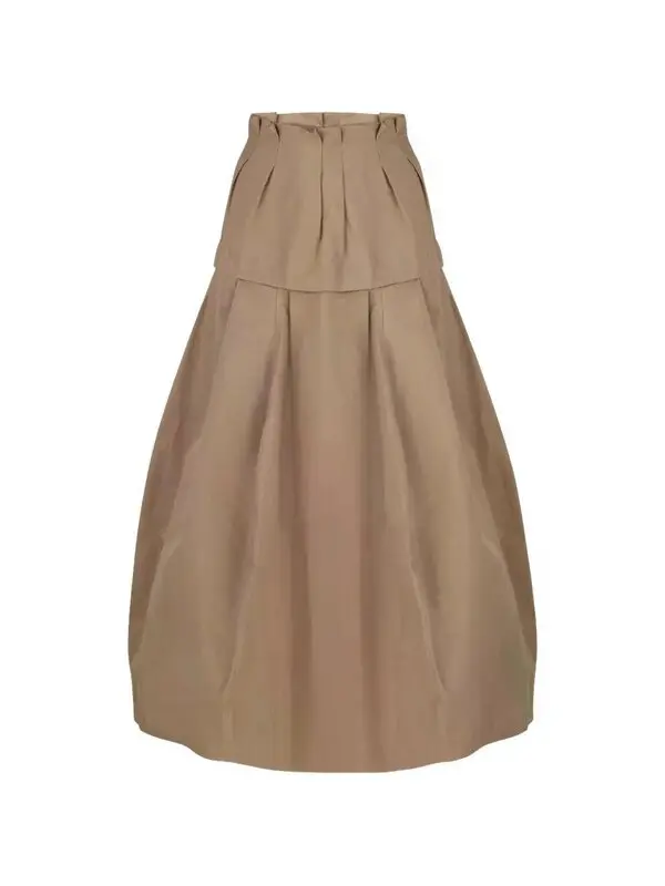 LITKOVSKA Pleated Palloncino Midi Skirt