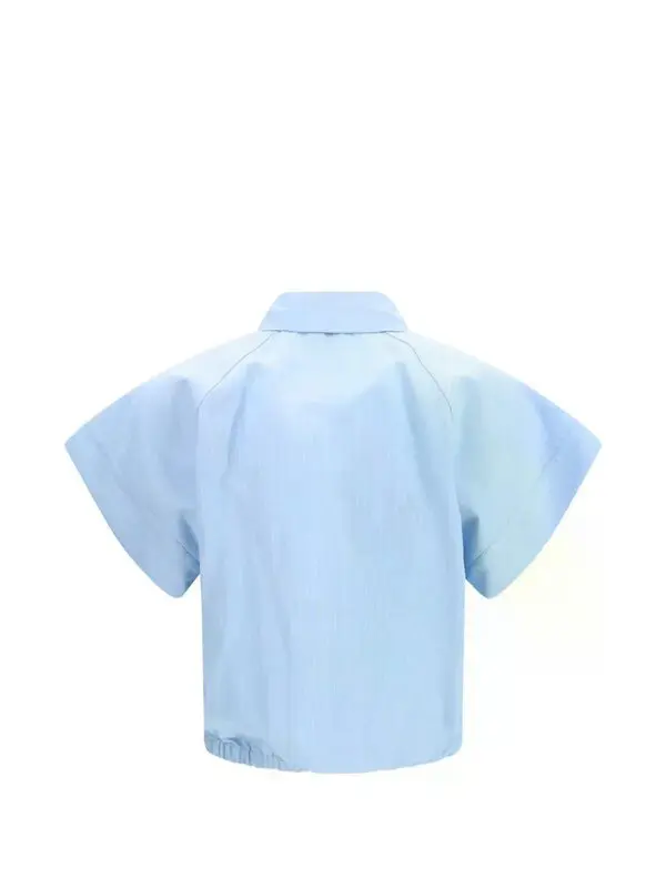 Jacob Cohen Short Sleeve Shirt With Pinstripe Pattern And Elasticated Hem