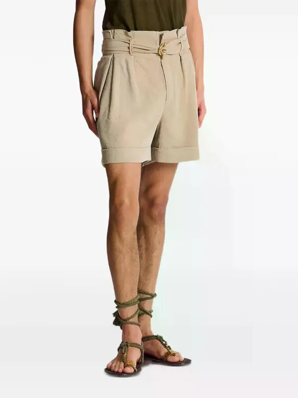 Balmain Belted-waist Tailored Shorts