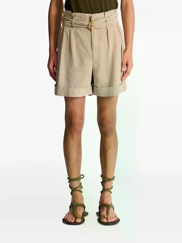 Balmain Belted-waist Tailored Shorts
