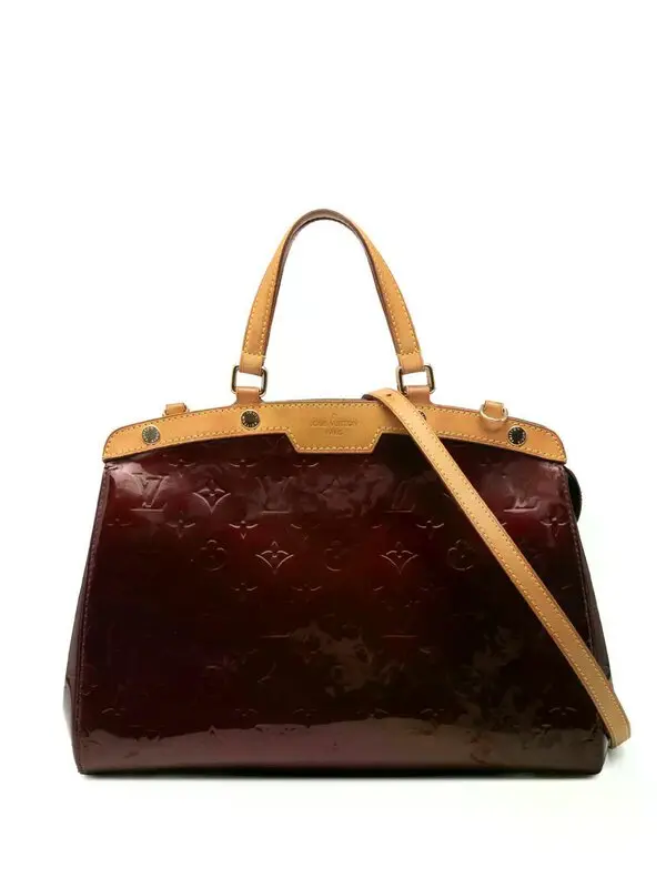 LOUIS VUITTON Monogram Vernis Brea Mm Satchel - Red