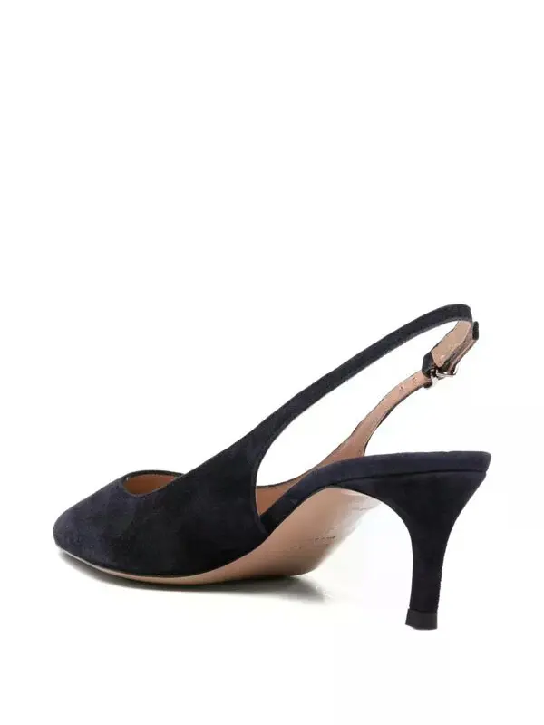 Roberto Festa Navy Suede Slingback Pumps