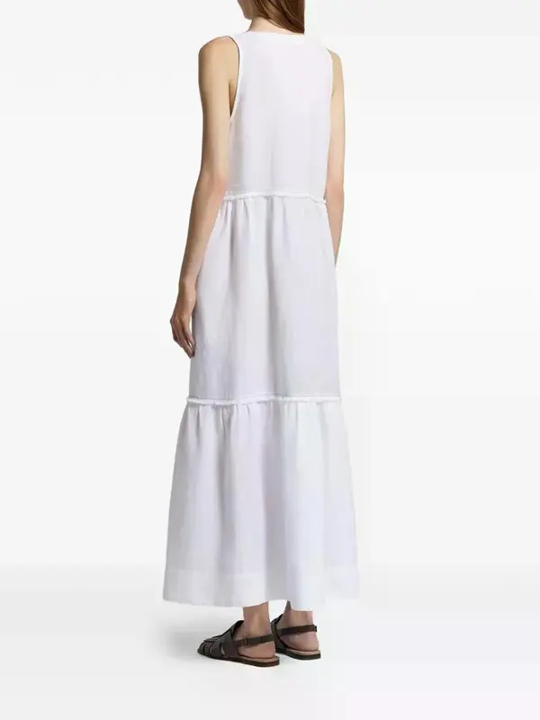 Peserico V-neck Tiered Maxi Dress