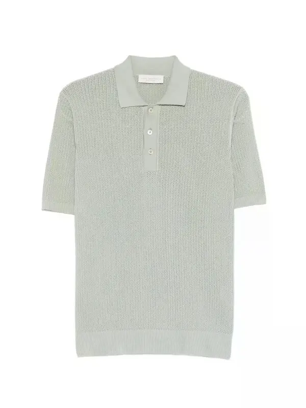 LUIGI GENTILE Open-knit Polo Shirt