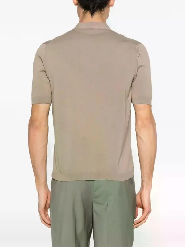 LUIGI GENTILE Button Short-sleeve Cardigan - Neutrals