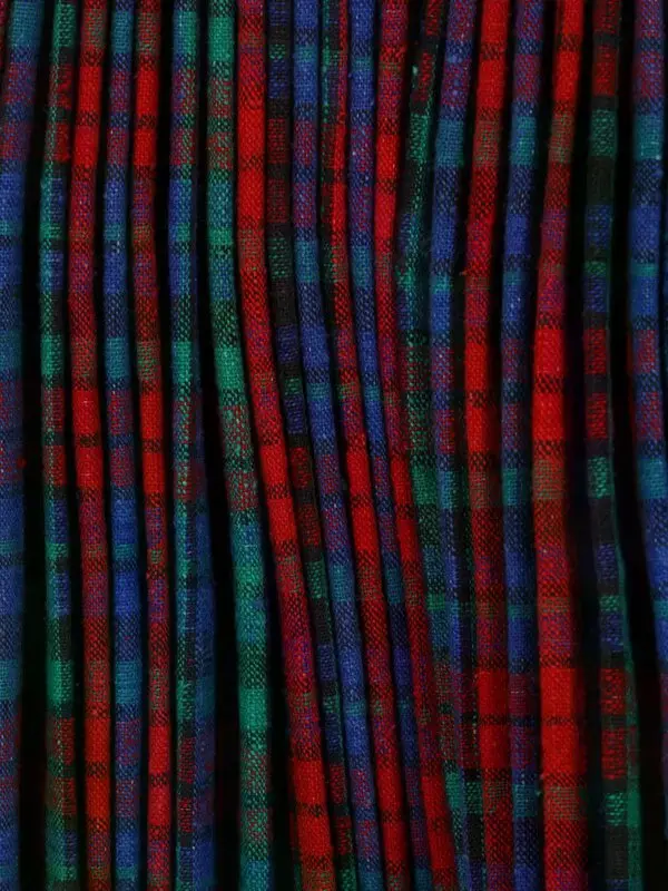 CHOPOVA LOWENA Tartan-check Pleated Skirt With Leather Belt