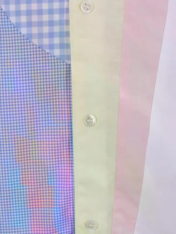 Comme Des Garçons Patchwork Long-sleeve Shirt - White