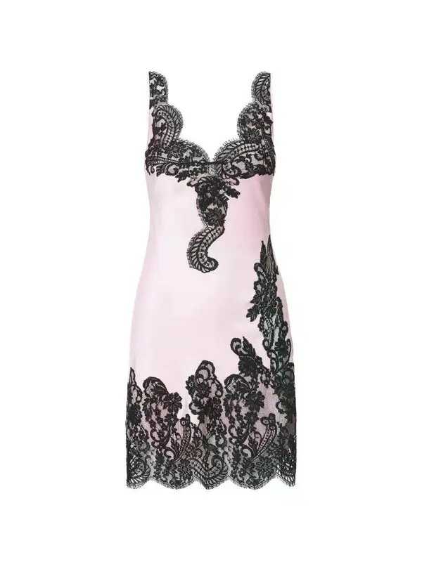 IL VOLO Cara Lace Detail Mini Dress - Pink