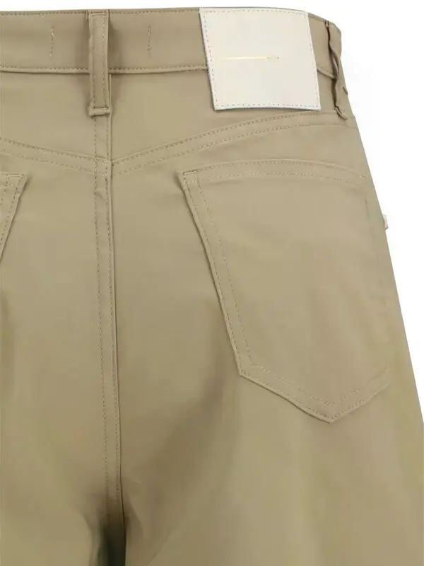 CRUNA High-waist Wide-leg Cotton Trousers