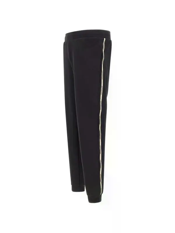 EA7 Logo-tape Track Pants - Black