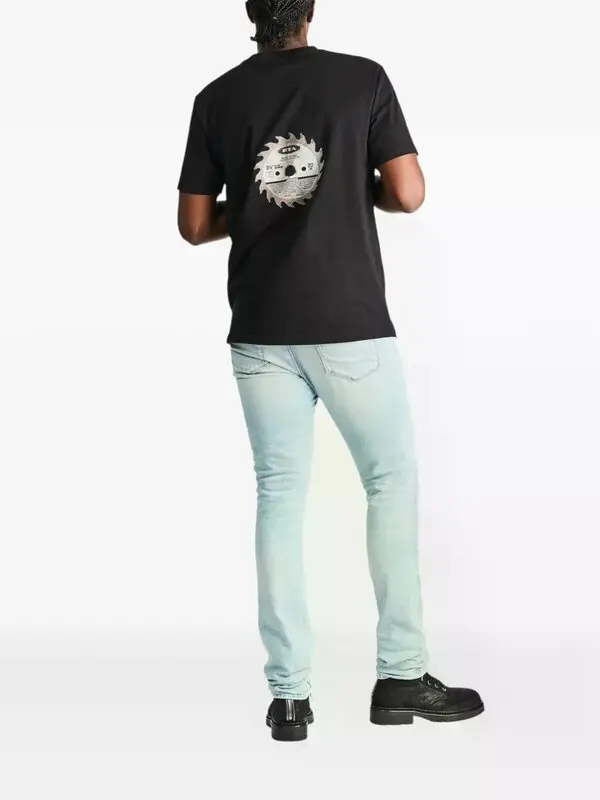 RtA Bryant Skinny Jeans With Logo Embroidery - Blue