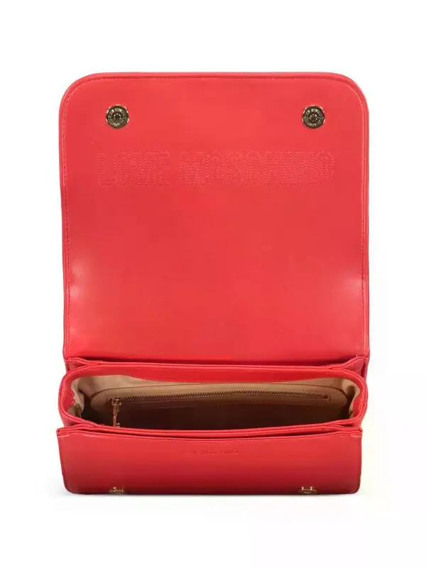 Moschino Quilted Chain Shoulder Bag - Red