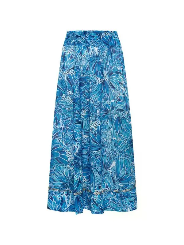 Malìparmi Butterfly Print Maxi Skirt