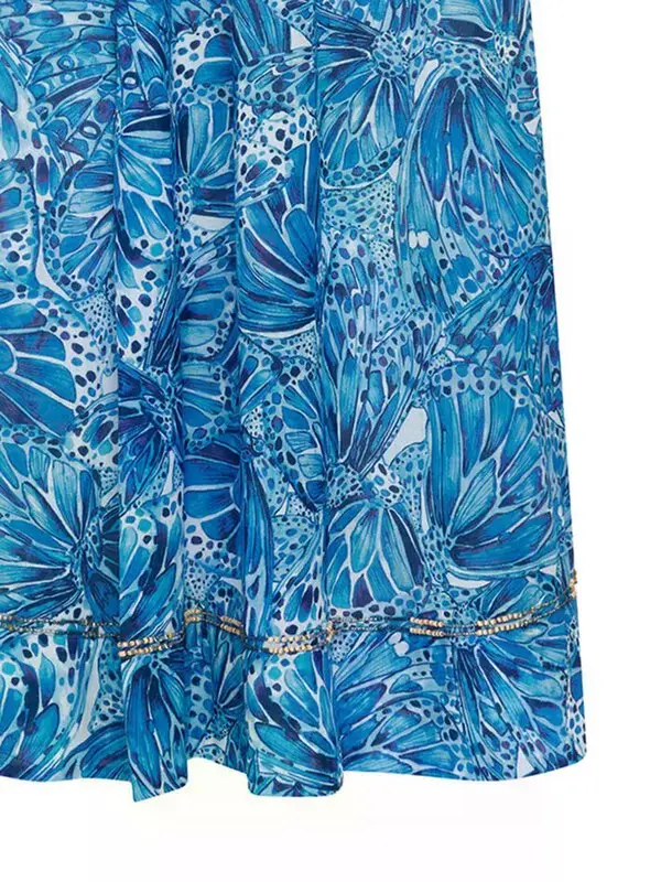 Malìparmi Butterfly Print Maxi Skirt