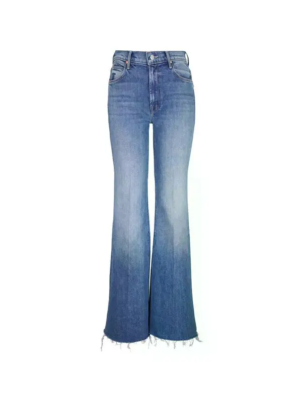 MOTHER Frayed Denim Jeans - Blue