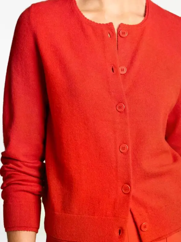Vince Scalloped-trim Buttoned Cardigan