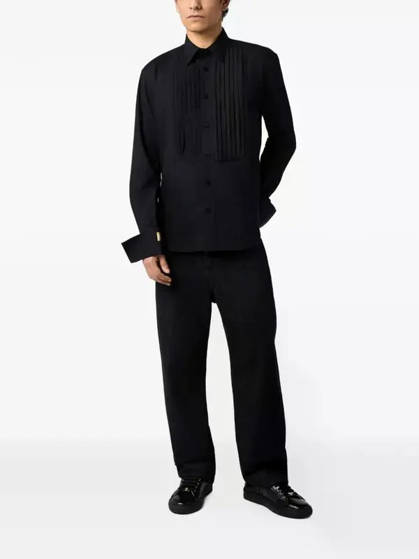 BILLIONAIRE Pleated Tuxedo Shirt