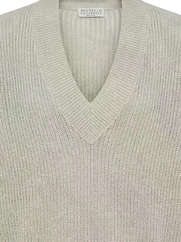 Brunello Cucinelli V-neck Sweater - Green
