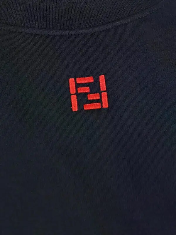 Fendi Logo-embroidered T-shirt - Blue