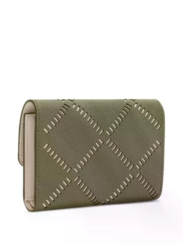 Furla Iride Compact Perforated Wallet - Green
