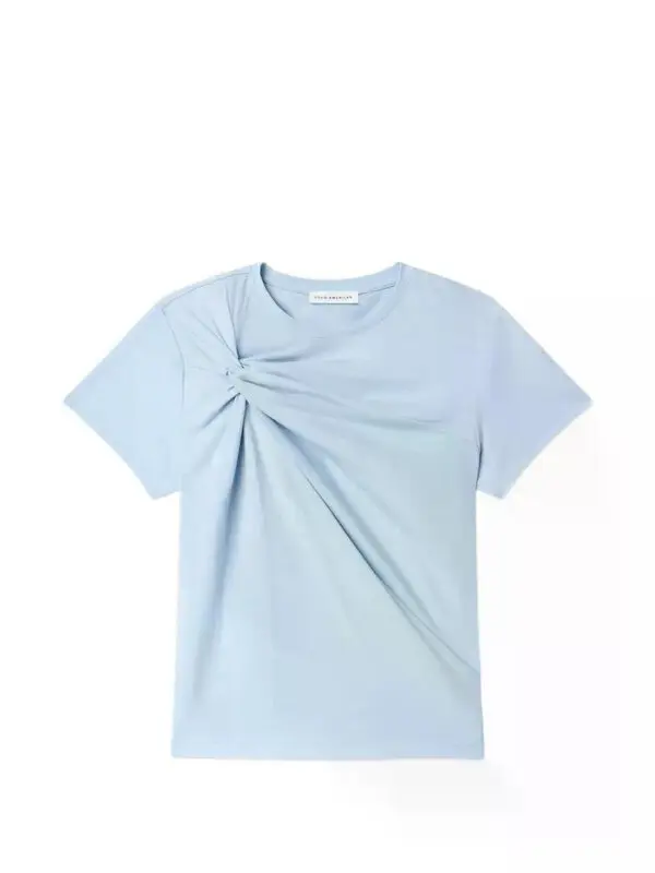 Good American Knot Detail T-shirt - Blue