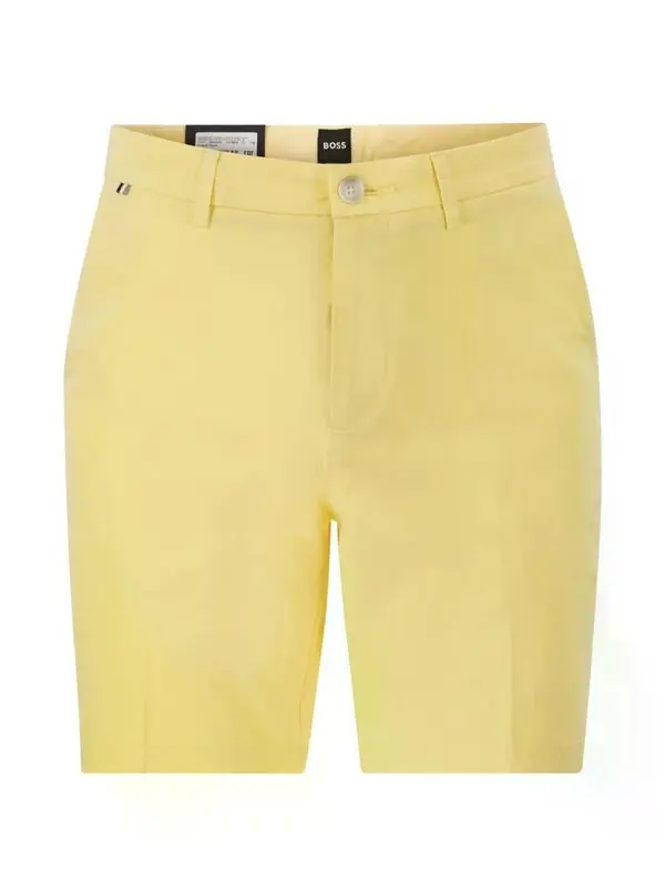 BOSS Cotton Tailored Shorts - Yellow