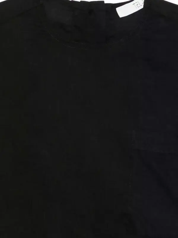 TELA Papavero Blouse With Chest Pocket And Layered Sleeves - Black